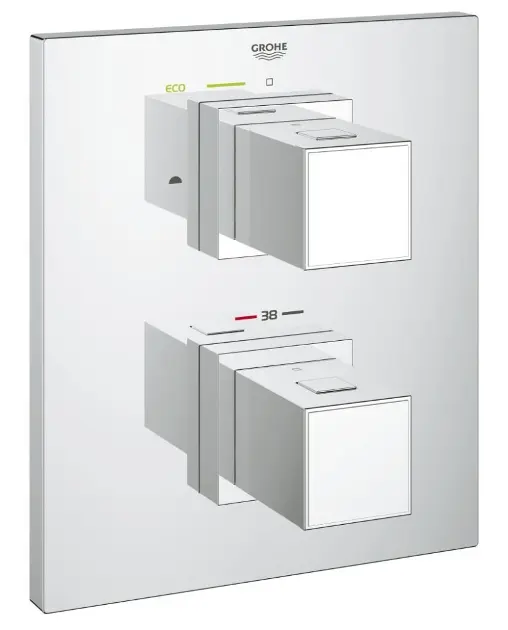 Grohe Grohtherm Cube - Afdekset badthermostaat, chroom 19958000 ...