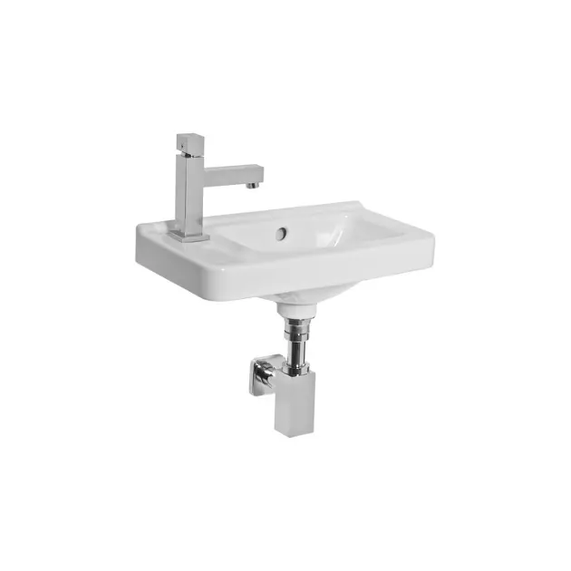 Jika Cubito - Lavabo 45x25 cm, con rebosadero, con orificio para grifo ...