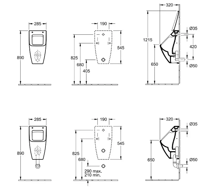 Villeroy & Boch Venticello - Urinaldeckel, CeramicPlus, Ebony 8M10S1S5 ...