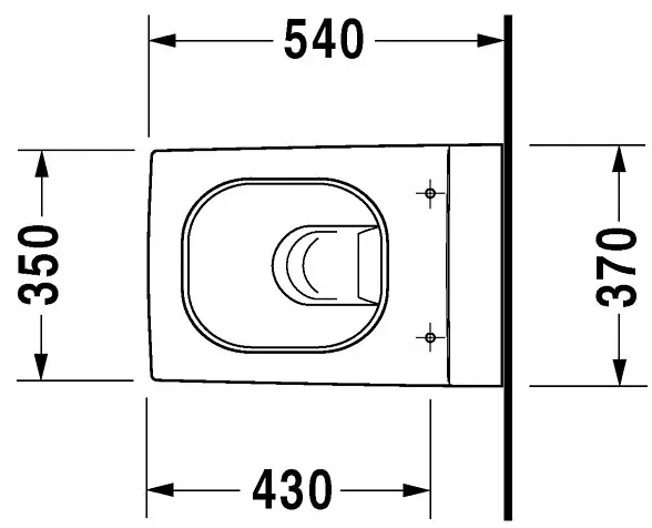 Duravit 2nd floor - Wandklosett 370x540 mm, weiß 2220090000 | Sanitino.de