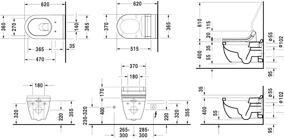 Duravit Starck 3 - Wand-WC, weiß 2226090000 | Sanitino.de