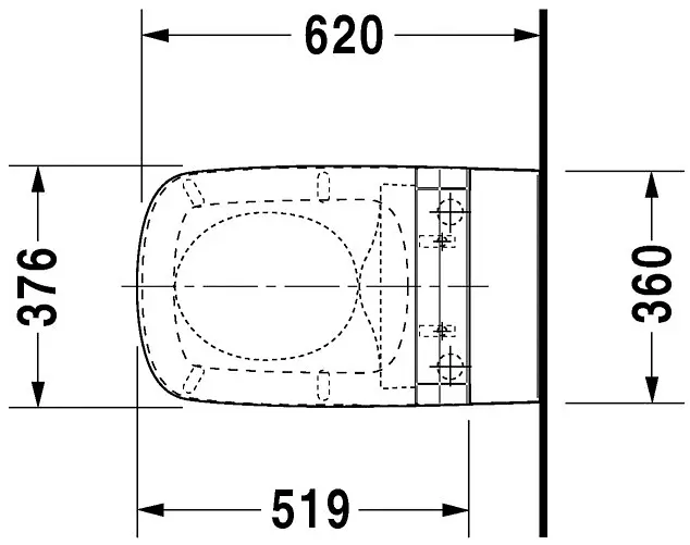 Duravit DuraStyle - WC suspendu pour SensoWash, blanc 2537590000 ...