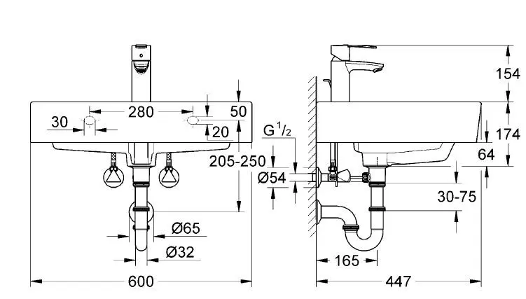 Grohe Koupelnové sety - Kompletní sada (umyvadlo, baterie, sifon ...