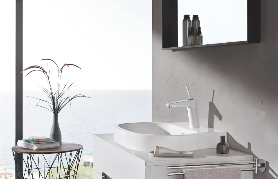Grohe Eurodisc Joy - Waschtisch Einhebelmischer M, Moon White ...