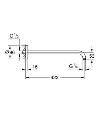 Grohe Rainshower - Duscharm 42 cm, weiß / verchromt 26146LS0 | Sanitino.de