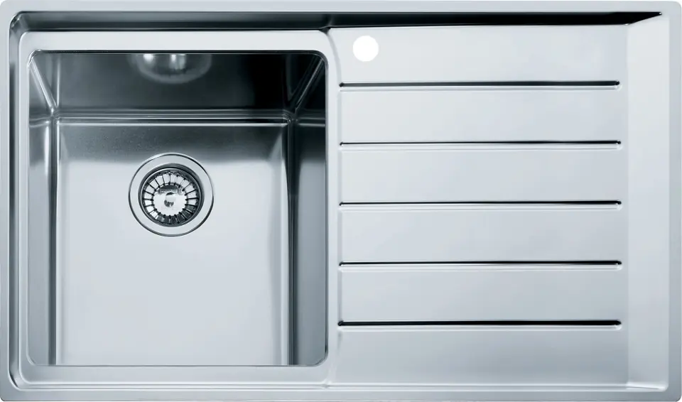 Franke Neptune Plus - Spülbecken Edelstahl NPX 611/2, 86x51 cm 101.0068 ...
