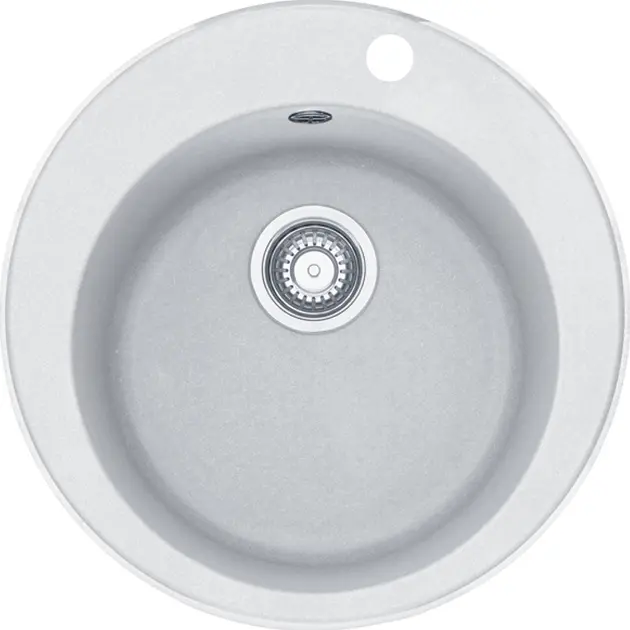 Franke Rondo - Fragranitový dřez ROG 610, průměr 51 cm, bílá-led 114. ...