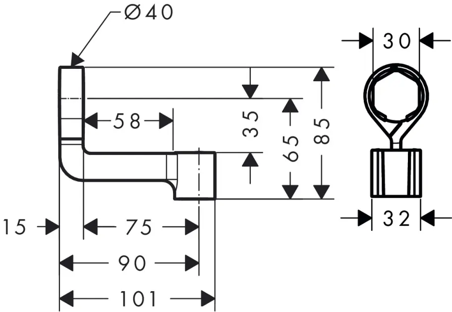 Hansgrohe Croma Classic - Brausehalter Porter Reno, Chrom 28335000 ...