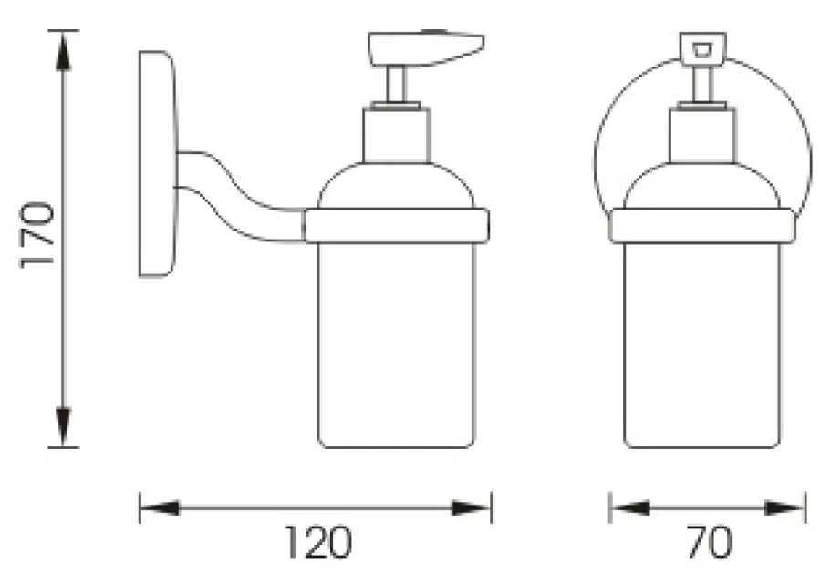 Nimco Kalypso - Dávkovač mýdla s držákem, chrom KA 7431C-P-26 | Sanitino.cz
