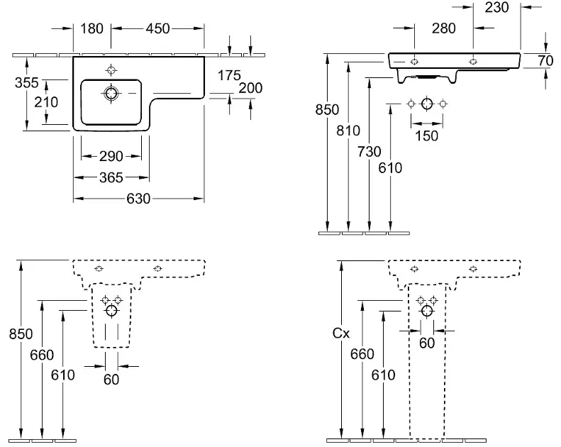 Villeroy & Boch Sentique - Colonne, blanc - colonne 52430001 | Sanitino.fr