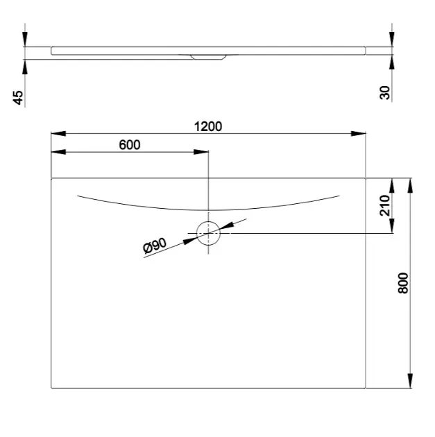 Bette Floor Side - Douchebak 12x8 cm, Anti-Slip Pro, dust 3387-413AE ...