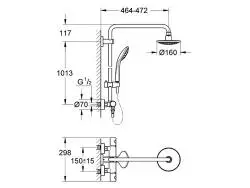 Grohe Euphoria - Sprchový systém, chróm 27296000 | Sanitino.sk