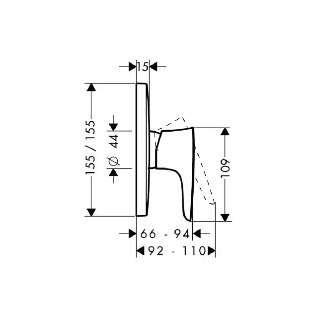 Hansgrohe PuraVida - Mitigeur de douche encastré, chrome 15665000 ...