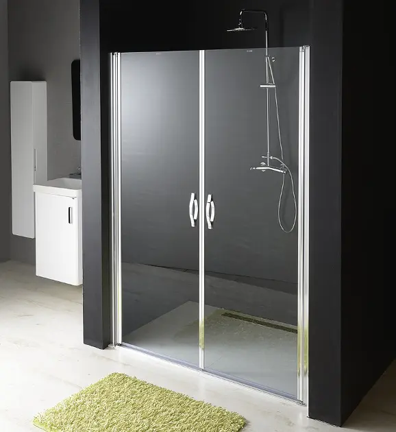 Gelco One - Anta doccia per nicchia, due parti 108-112 cm, Coated Glass ...