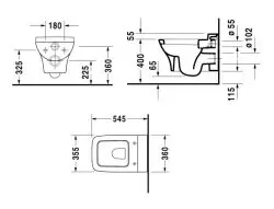 Duravit Puravida - Závěsné WC, bílá 2219090000 | Sanitino.cz