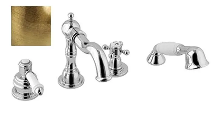 Sapho Alpi London II - Bateria czteroelementowa na brzegu wanny z ...