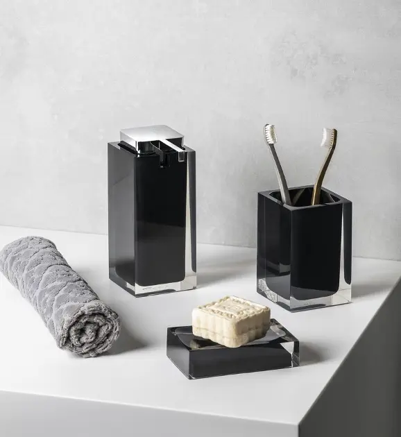 Sapho Gedy Rainbow - Porte-savon à poser, noir RA1114 | Sanitino.fr