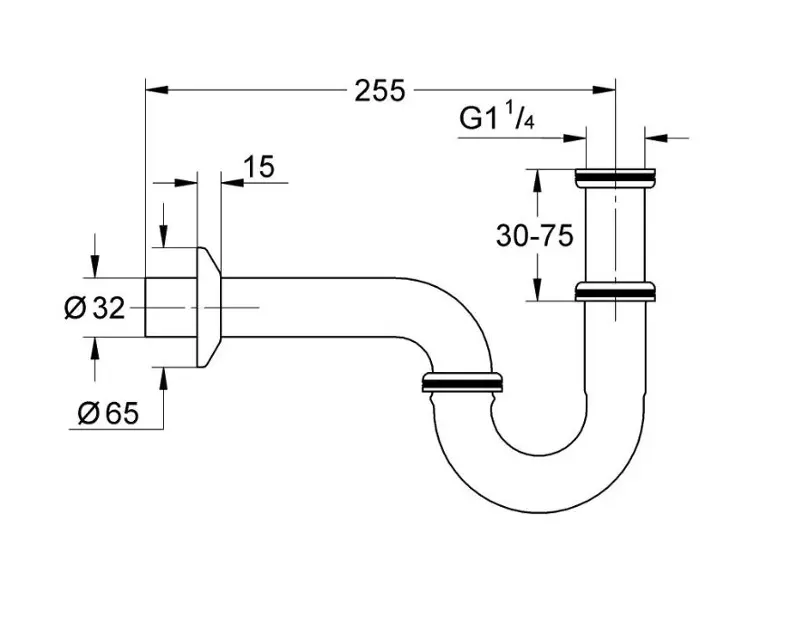 Grohe Sifoane - Sifon lavoar, crom 28947000 | Sanitino.ro