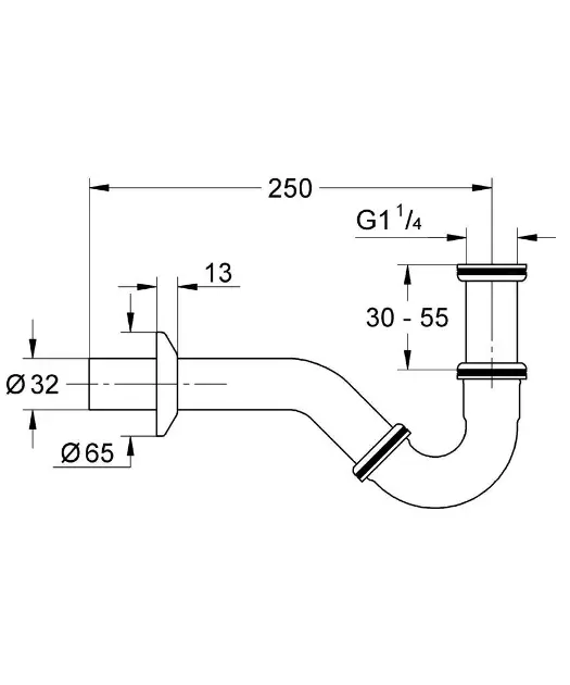Grohe Siphons - Siphon für Bidet, verchromt 28946000 | Sanitino.at
