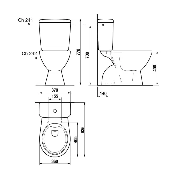 Jika Lyra plus - WC combi, desagüe inferior, llenado inferior,Rimless ...