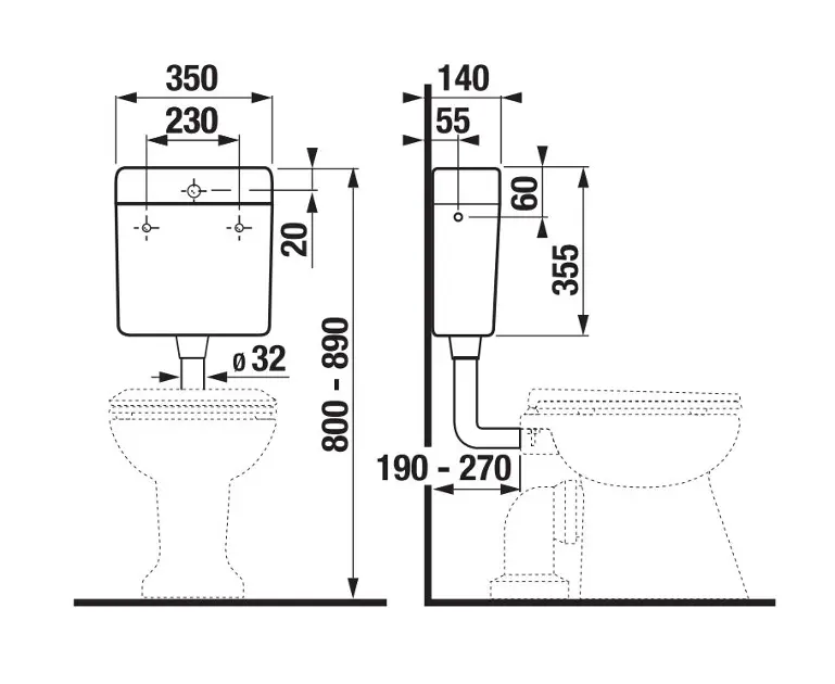 Jika Modul - Cassetta di risciacquo, ingresso laterale, bianco H8937140000001 | Sanitino.it