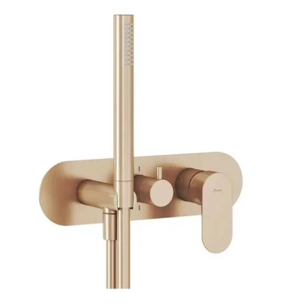 Ravak Eleganta - Inbouwkraan voor 2 functies, geborsteld goudrose ...