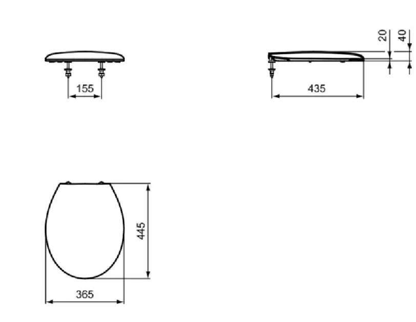 Ideal Standard Alpha - WC-Sitz, weiß W303801 | Sanitino.de