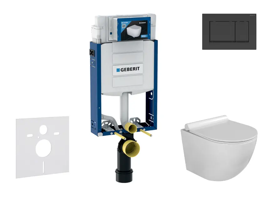 Geberit Combifix - Set con modulo di installazione, vaso WC Gaia e ...