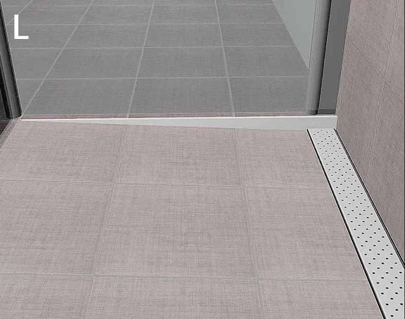 Sapho Odtokové kanálky - Nerezová lišta pro vyspádování, 1000 mm, levá ...