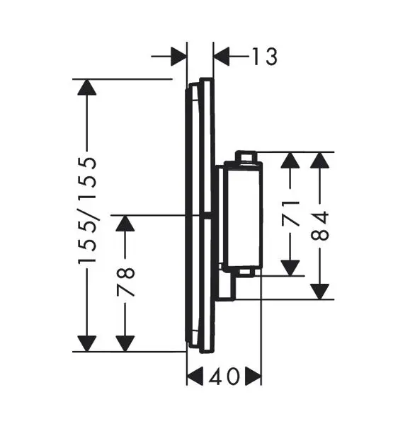 Hansgrohe ShowerSelect Comfort - Unterputz-Thermostatarmatur, Bronze ...