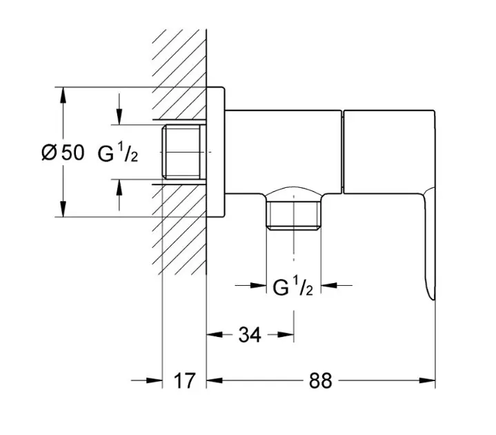 Grohe BauEdge - Absperrventil, Chrom 26021000 | Sanitino.de