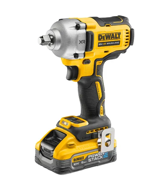 DeWALT Unelte - Cheie cu impact pe acumulator 18V, 2x baterie 5,0 Ah, încărcător DCF891H2T ...