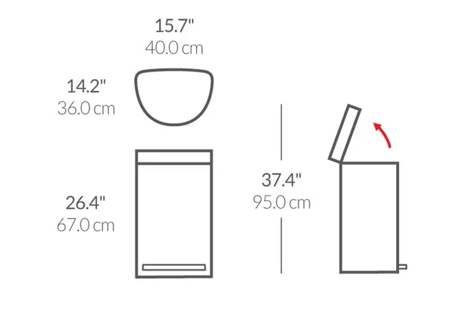 Simplehuman Koše - Odpadkový koš 45 l, matná černá CW2099 | Sanitino.cz