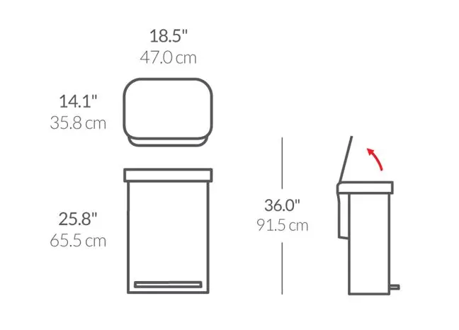Simplehuman Mülleimern - Abfalleimer 55 l, mit Beuteltasche ...