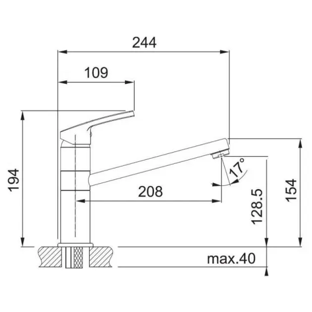 Franke Kranen - Keukenkraan FP 8245.031, chroom 115.0278.245 | Sanitino.be/nl