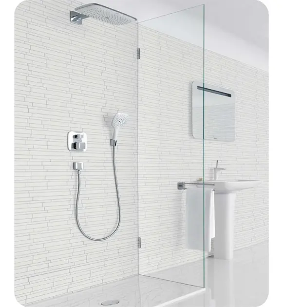 Hansgrohe PuraVida - Duschkopf 150 Air 3jet, weiß / verchromt 28557400 ...