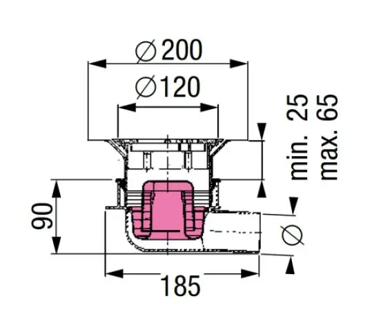 Kessel Scarichi - Scarico a pavimento, con griglia, diametro 20 cm ...