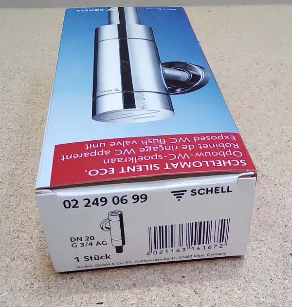 Schell Schellomat - Tlakový splachovač WC SILENT ECO, chrom 022490699ROZ1 | Sanitino.cz