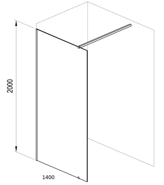 Ravak Walk-In - Duschwand Walk-In Wall 140, 140x200 cm, weiß/Klarglas ...