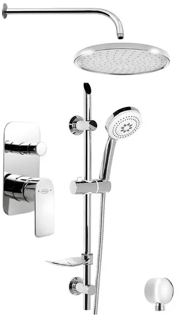 Aqualine Daphne - Set de duș cu baterie încastrată, pentru 2 ...