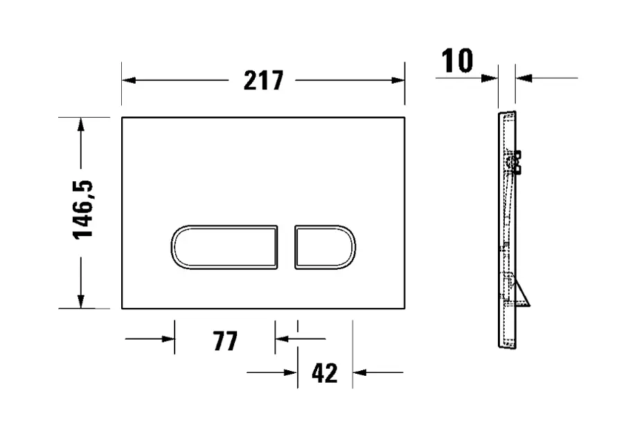 Duravit DuraSystem - Betätigungsplatte, Bronze gebürstet WD5001041000 ...