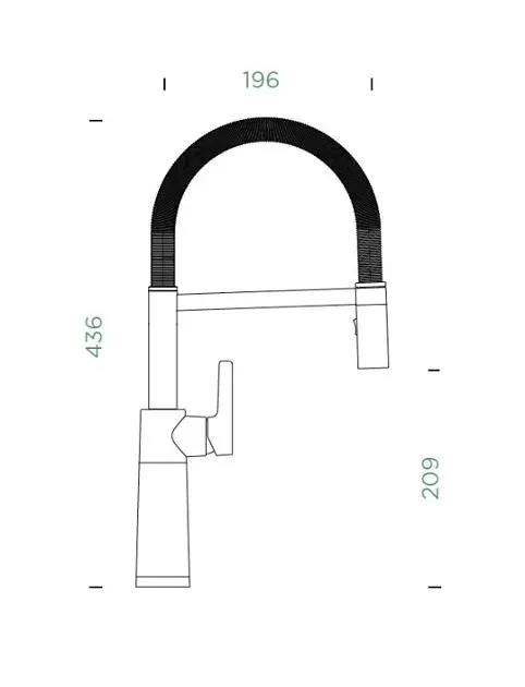SCHOCK SC-550 - Dřezová baterie s flexibilním ramenem a sprškou, Onyx ...