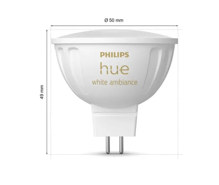 Philips Hue Smart žiarovky - Inteligentná LED žiarovka GU5,3, MR16, 5,1 ...