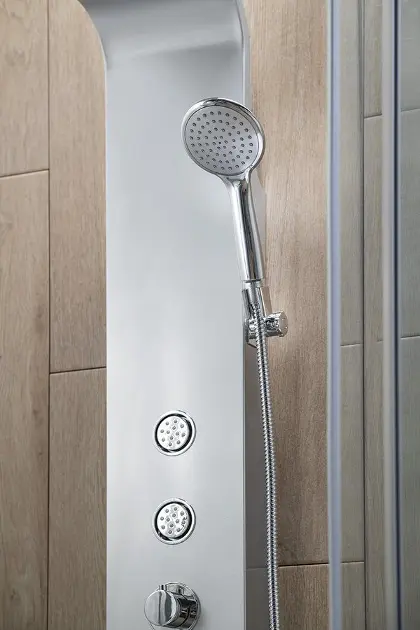 Aqualine Duchas - Panel de ducha, altura 1400 mm, plata SL680 | Sanitino.es