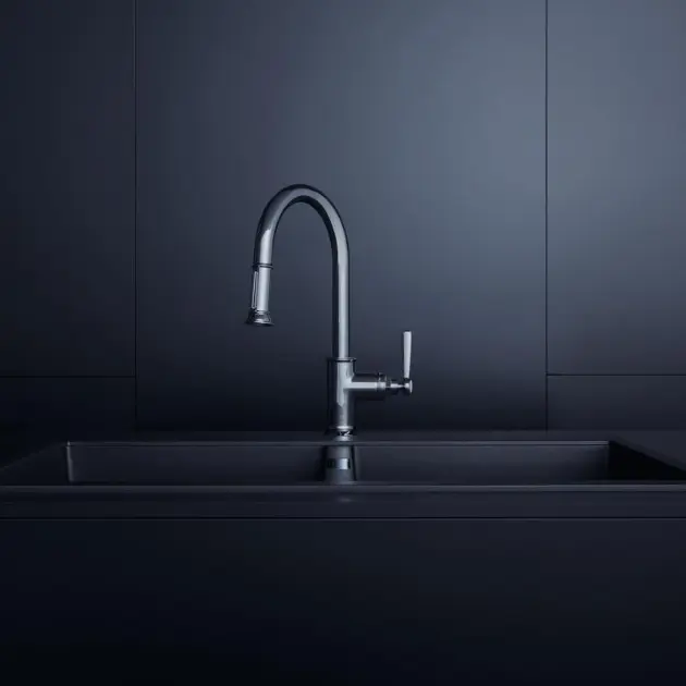 Axor Montreux - Küchenhebelmischer mit ausziehbarer Dusche, Chrom ...