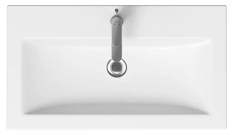 Cersanit Como - Lavabo 80x45 cm, con troppopieno e foro per miscelatore, bianco K32-004-BOX ...