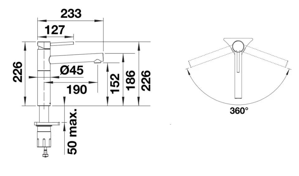 Blanco Alta II - Spültischarmatur, weiß 527537 | Sanitino.at
