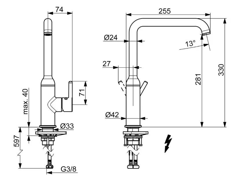 Hansa Vantis Style - Spültischarmatur, Chrom 54221107 | Sanitino.de
