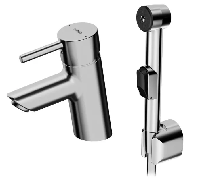 Hansa Vantis - Waschtisch Einhebelmischer mit Handbrause, chrom ...