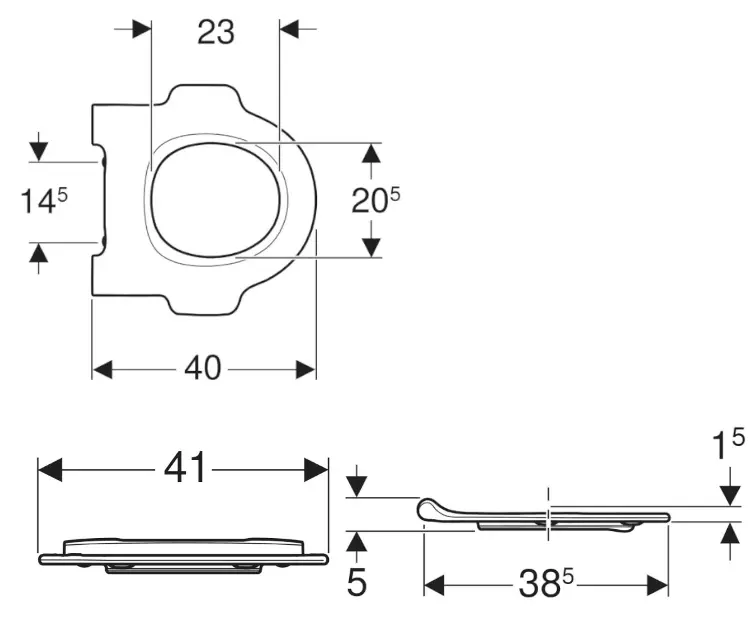 Geberit Bambini - WC-Sitz ohne Deckel, für Kinder, blau 502.971.SX.1 ...